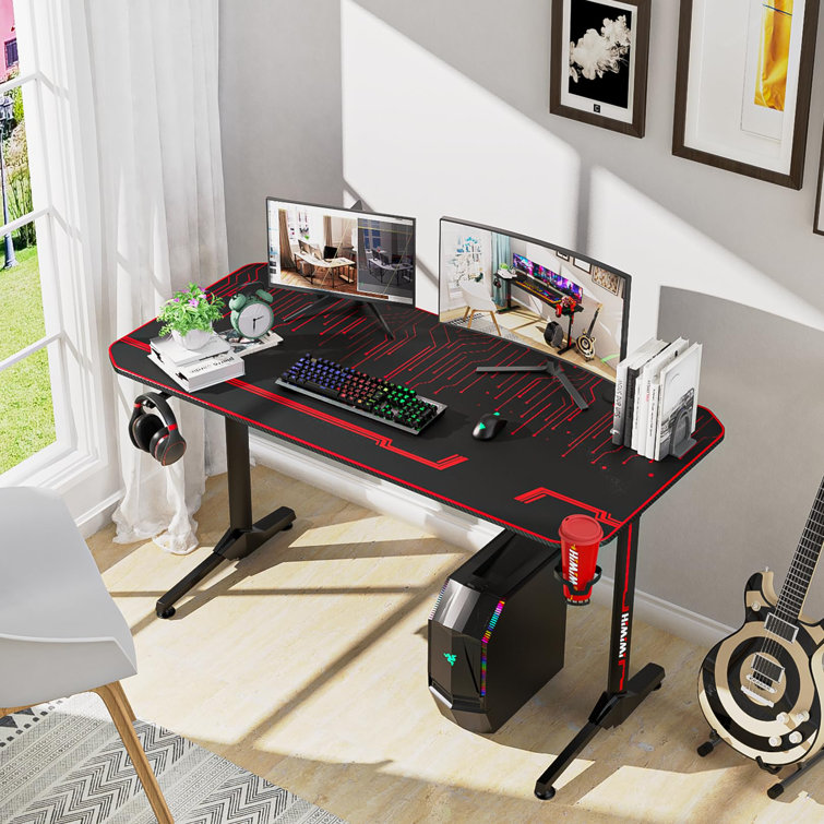 Inbox Zero 140cm W Computer Desk Gaming Desk Wayfair